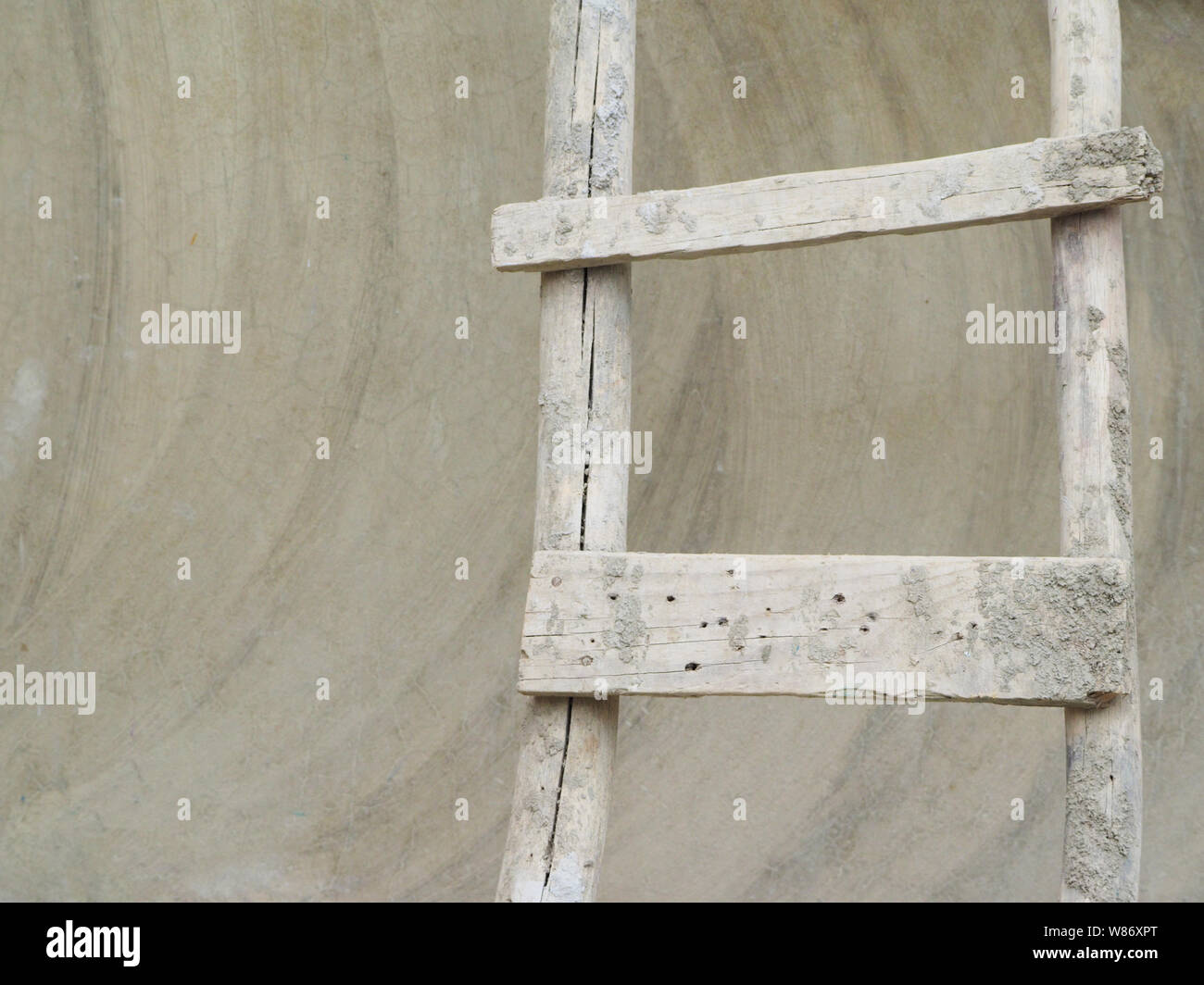 Homemade wooden stairs at a construction site Stock Photo - Alamy