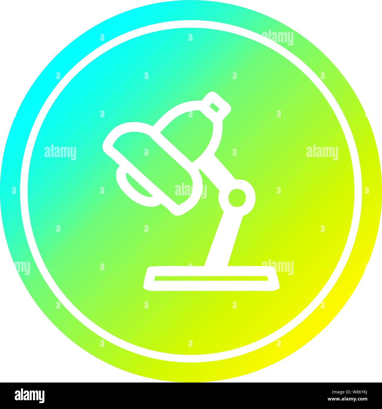 work lamp circular icon with cool gradient finish Stock Vector Image ...