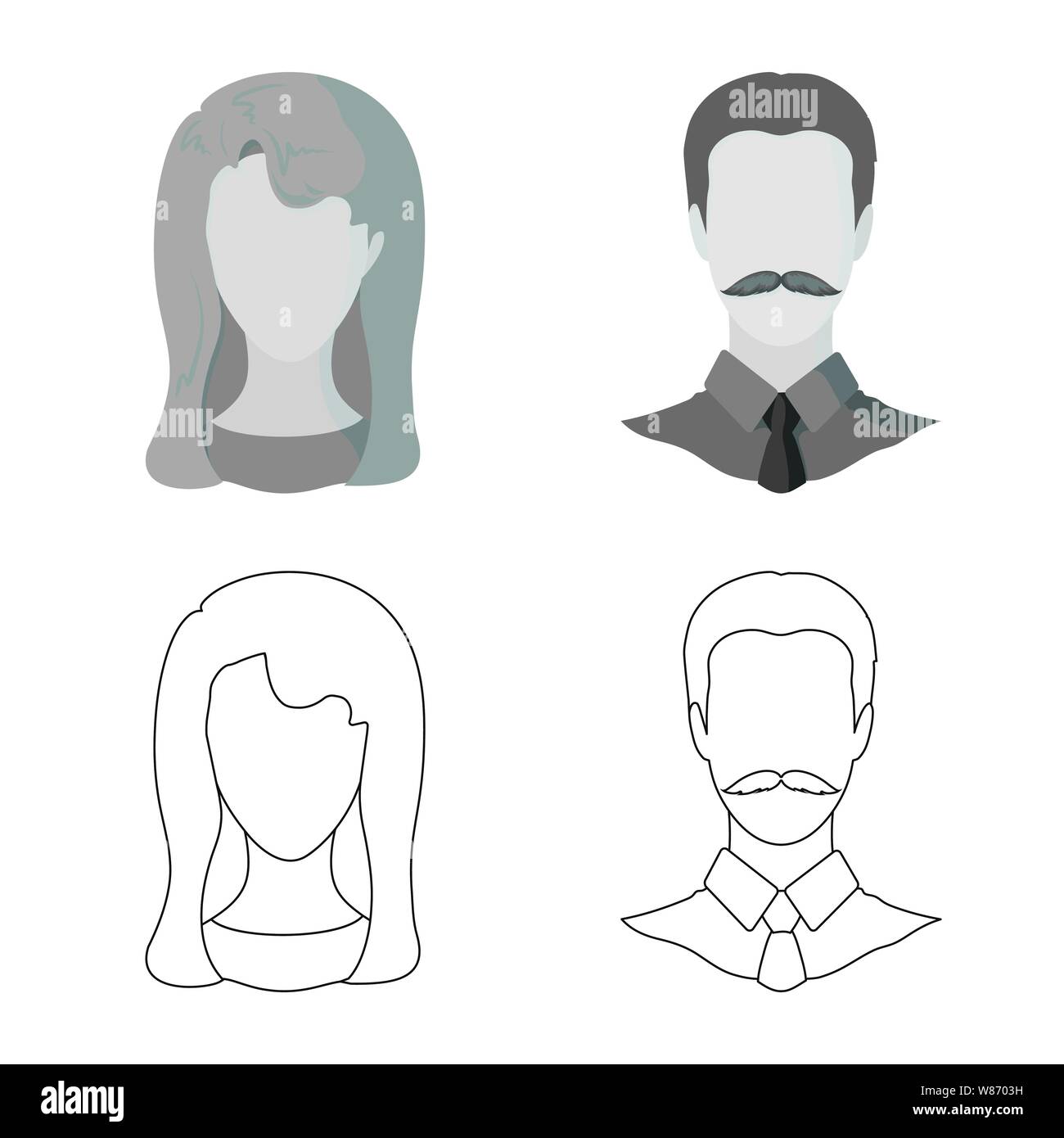Vector design of professional and photo icon. Collection of ...