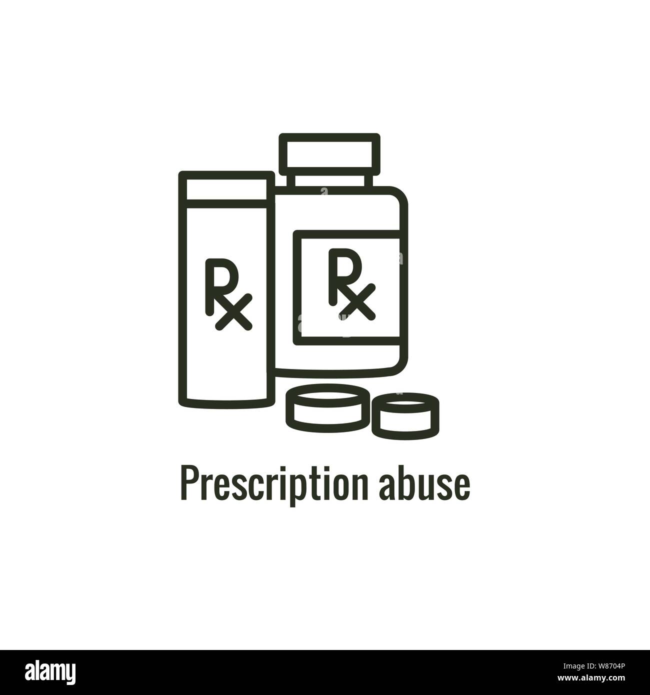 Drug and Alcohol Dependency Icon showing drug addiction imagery Stock ...