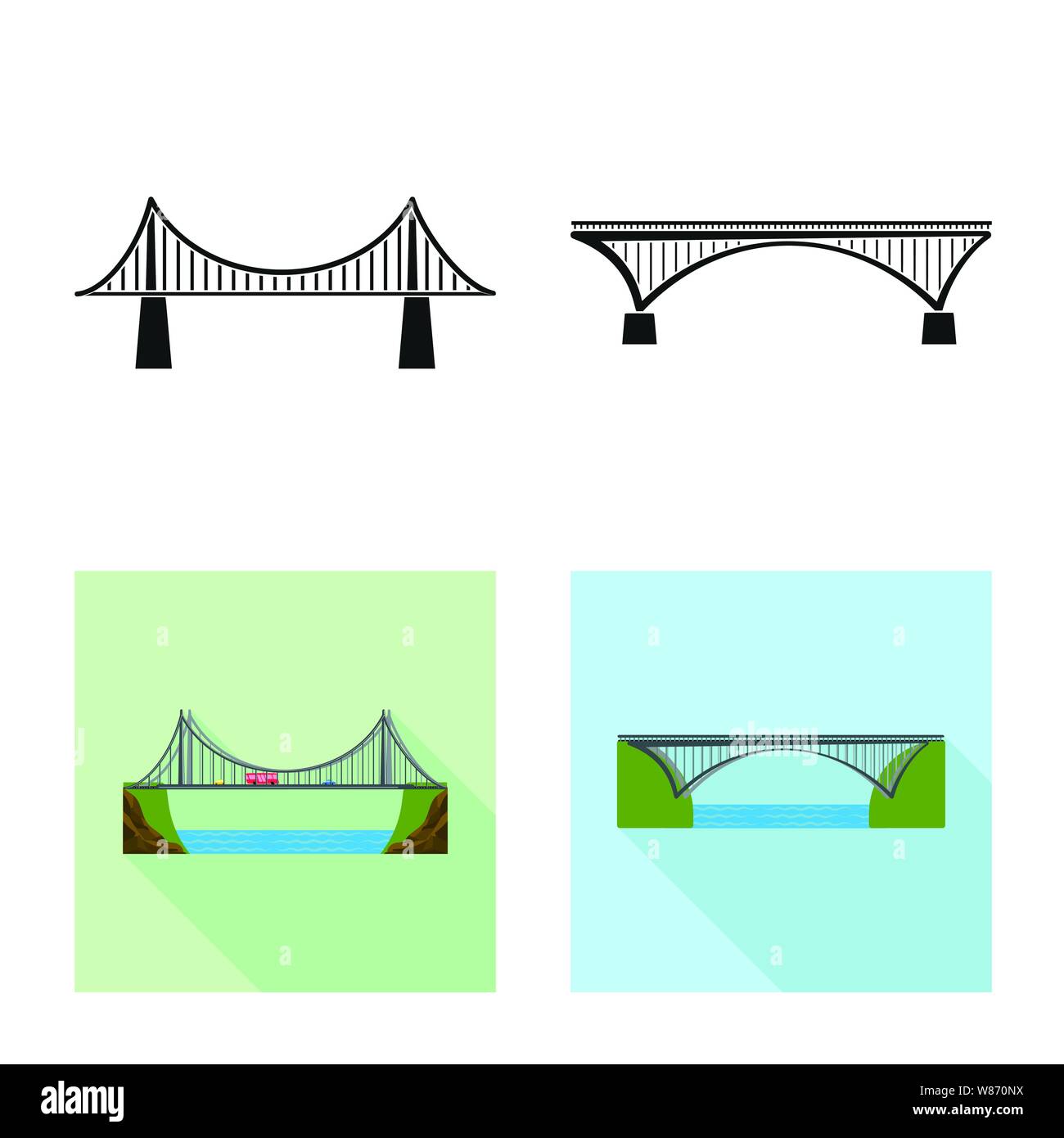 Isolated Object Of Connection And Design Symbol Collection Of Connection And Side Stock Vector