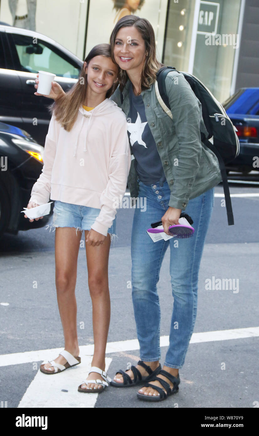 New York, NY, USA. 07th Aug, 2019. Paula Faris with daughter Caroline ...