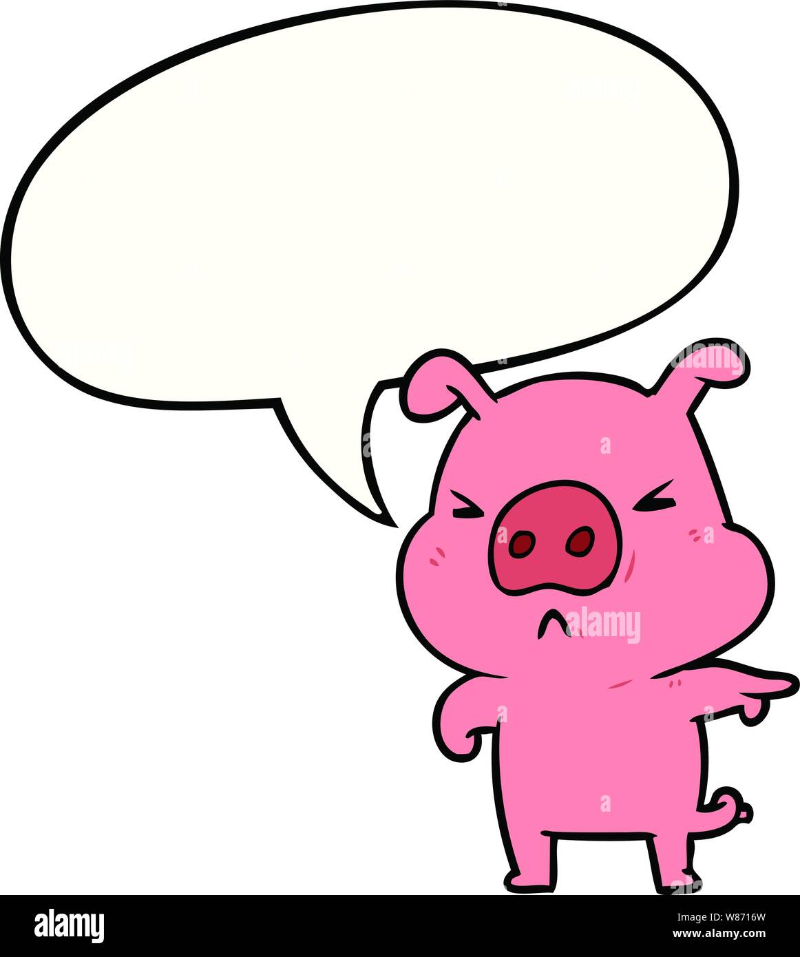 Angry pig Stock Vector Images - Alamy