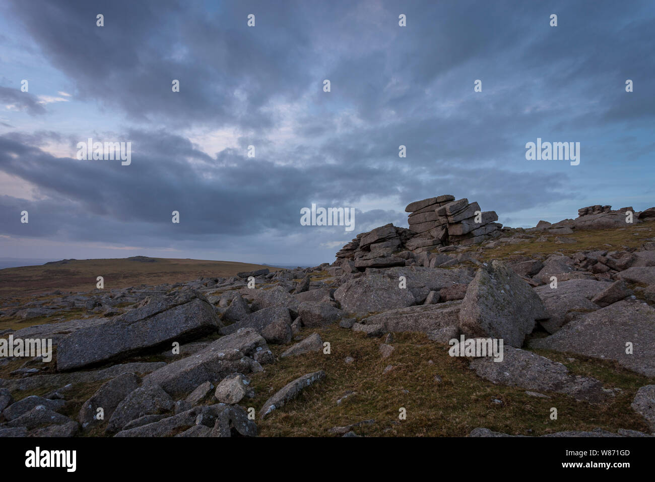Great Staple Tor on Dartmoor National Park is littered with ancient ...