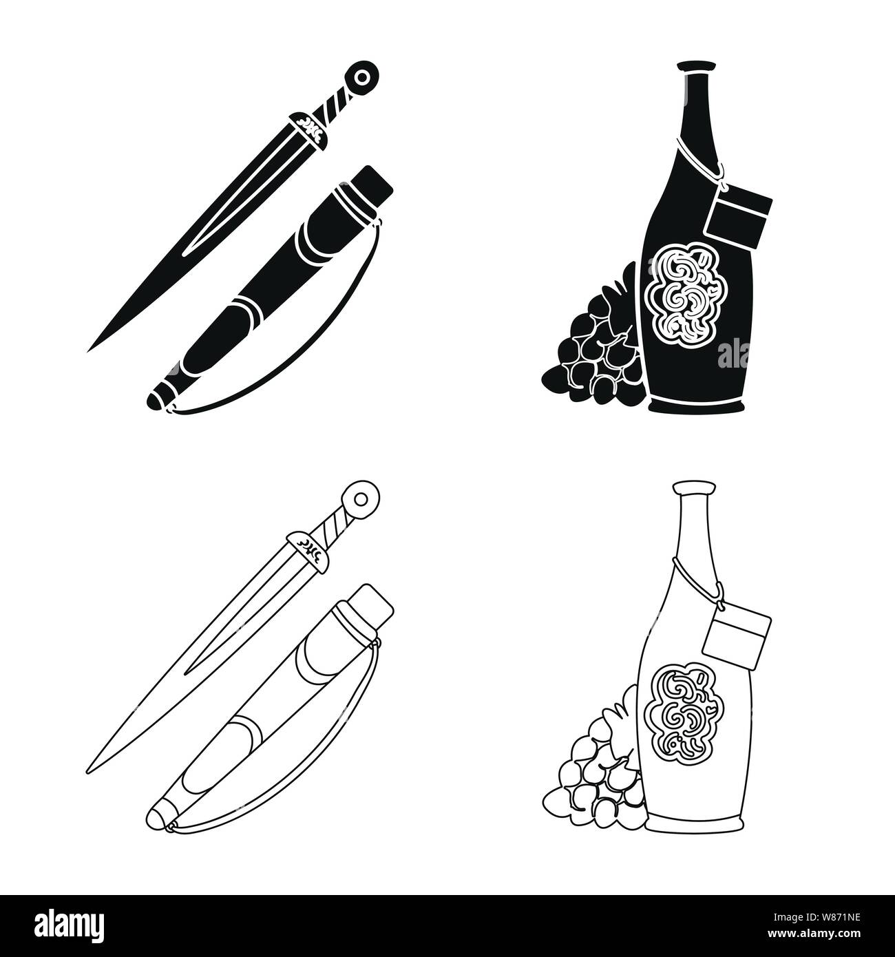 Vector illustration of culture and sightseeing logo. Collection of ...