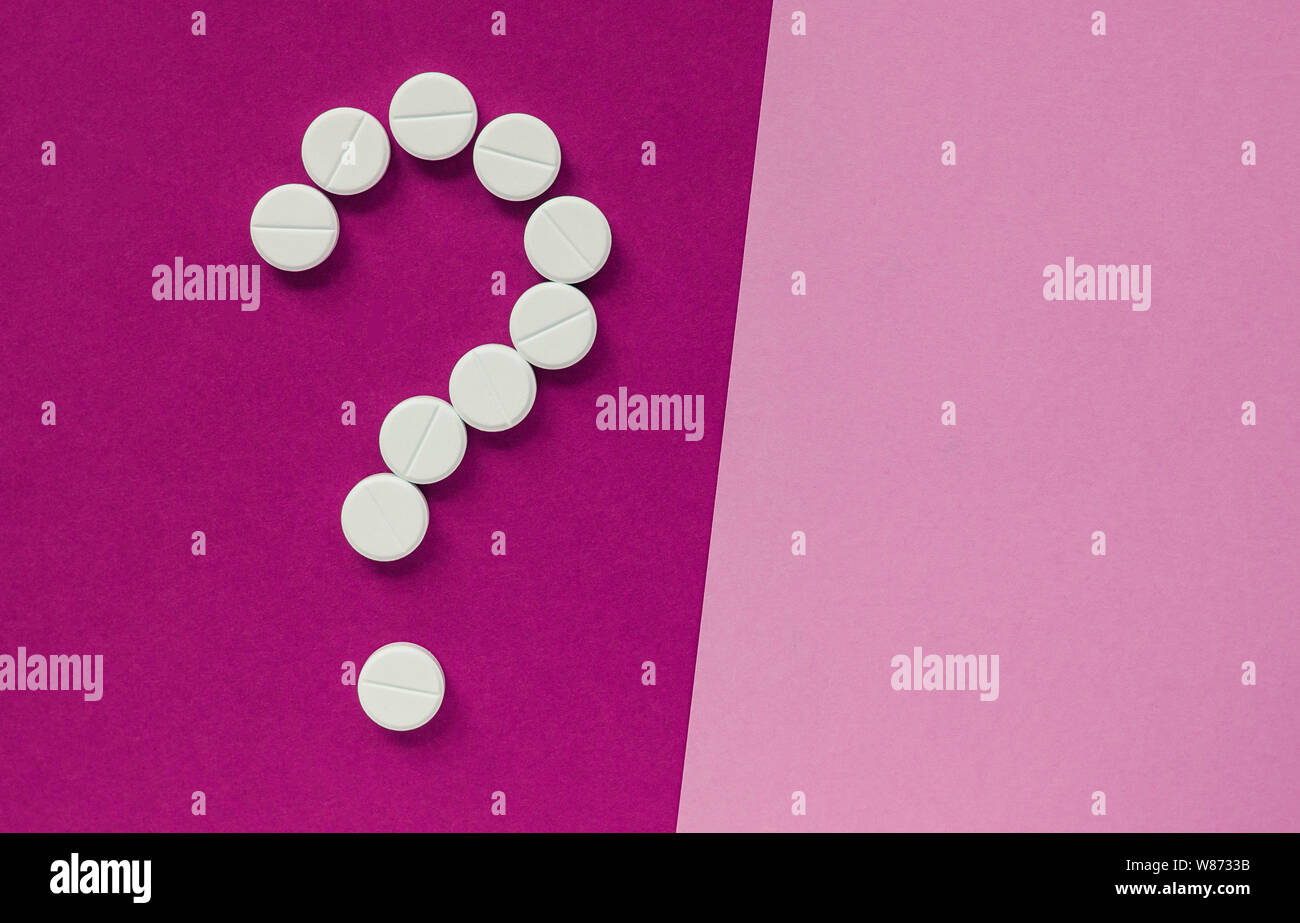 Question mark on colored background.The concept of health. A healthy ...