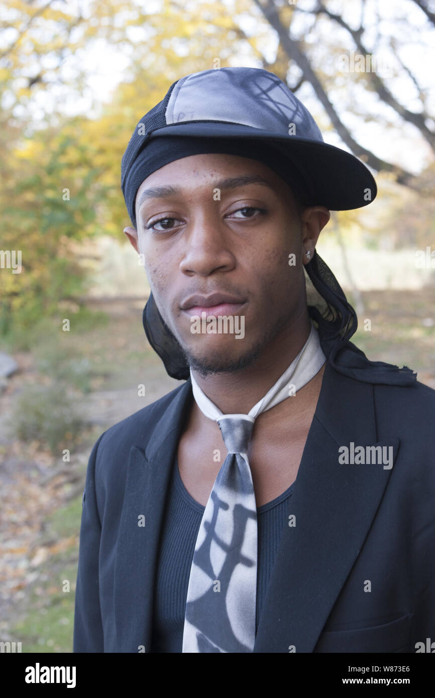 Portrait of young hip-hop artist in Brooklyn, New York Stock Photo - Alamy