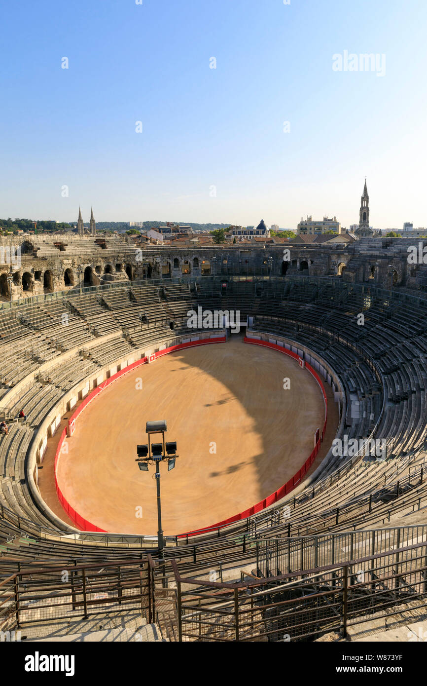 Nimes (south-eastern France): the Arena of Nimes, Roman amphitheatre ...