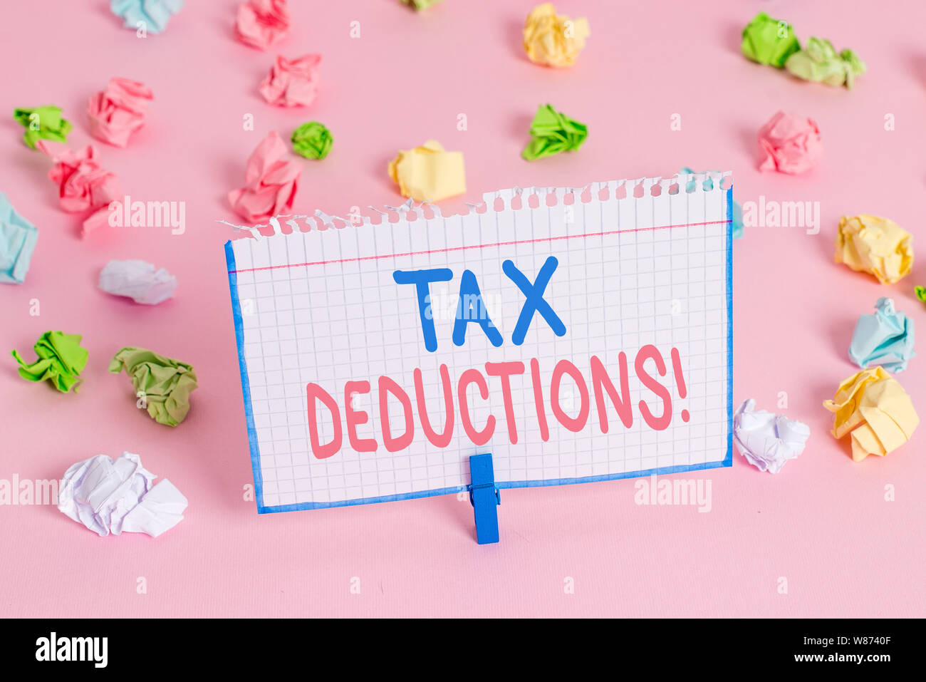 Text sign showing Tax Deductions. Business photo showcasing reduction ...