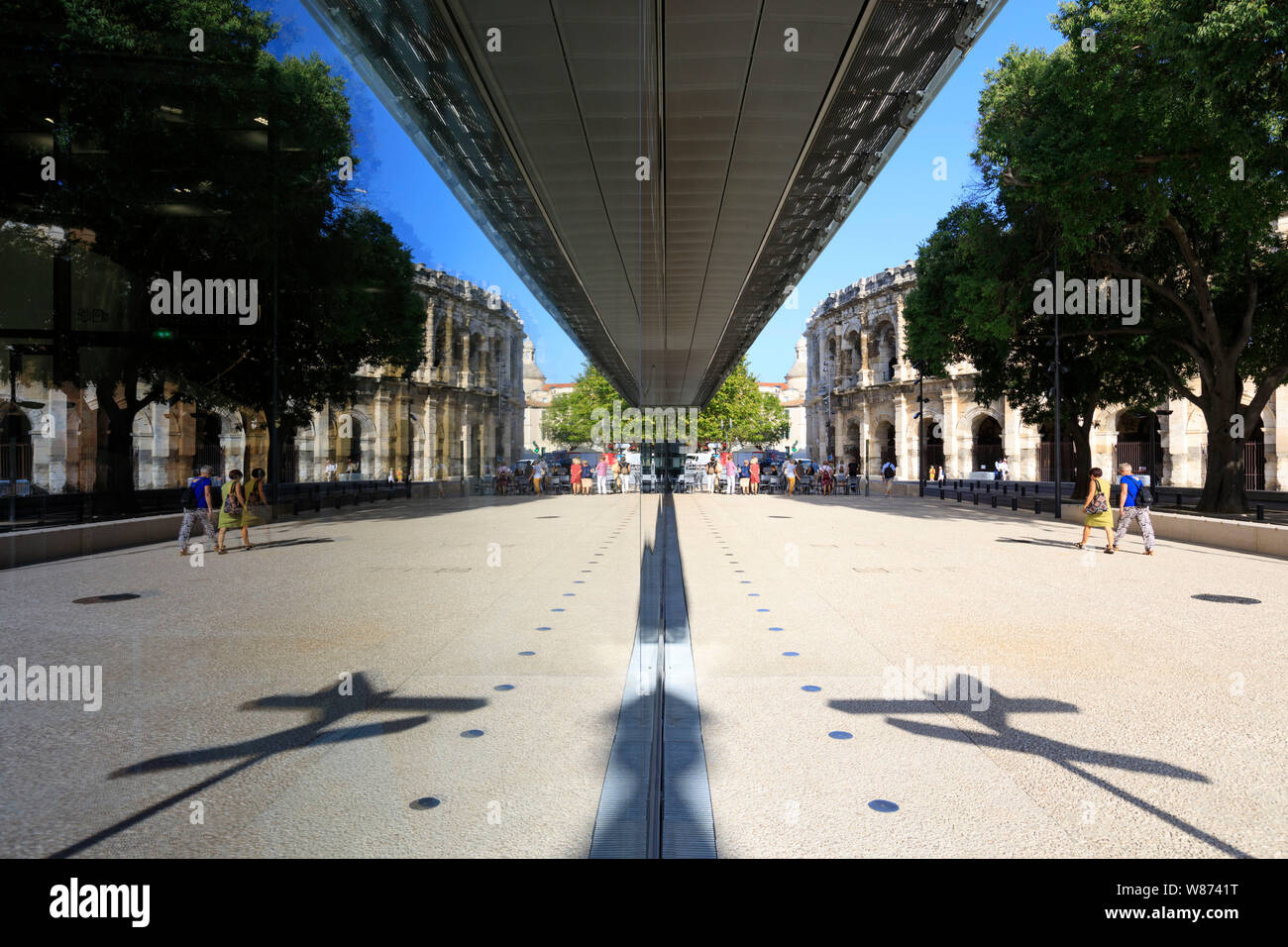 Nimes (south-eastern France): the “musee de la Romanite” museum and the ...