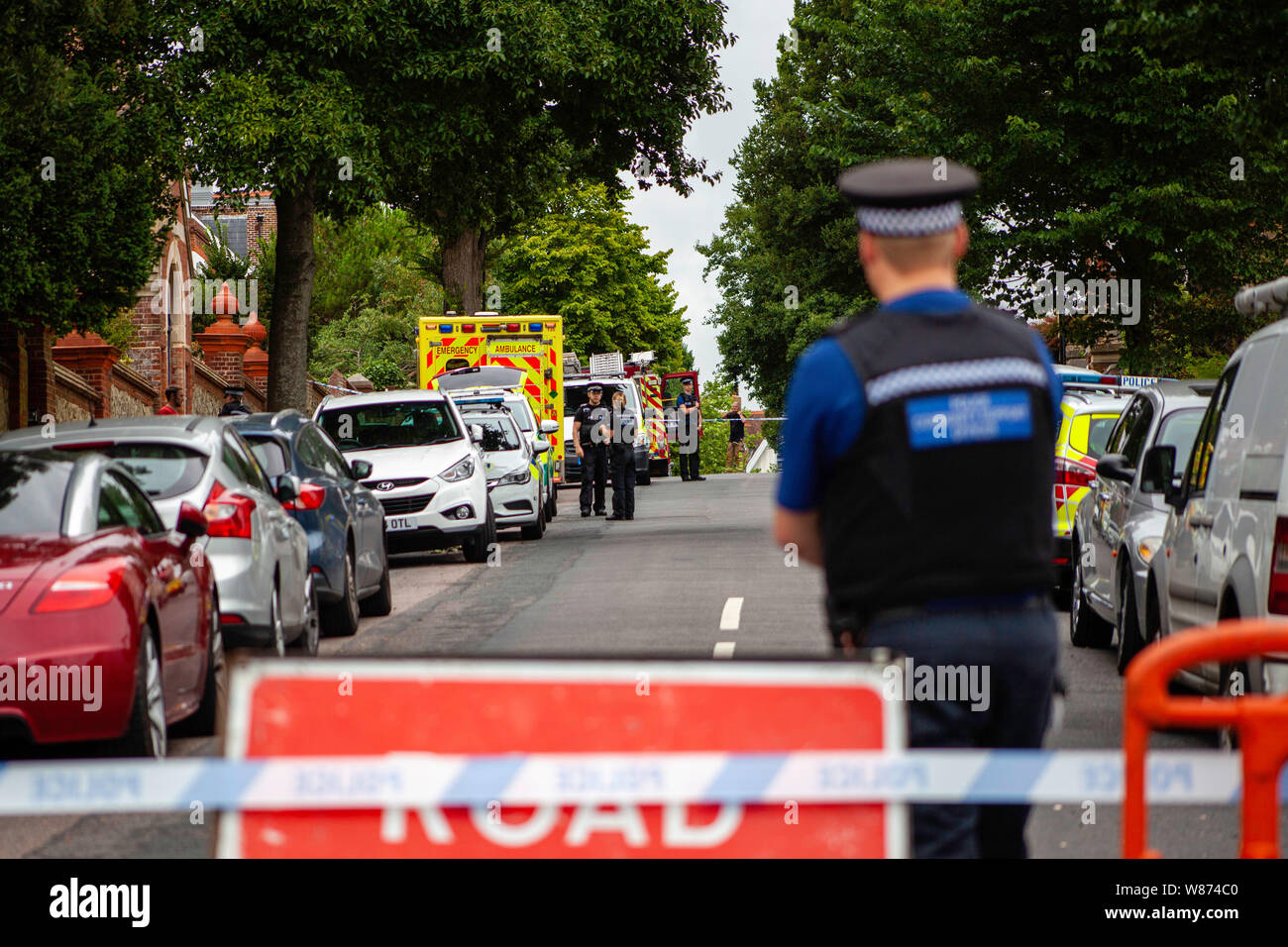 Police officer car accident hi-res stock photography and images - Alamy