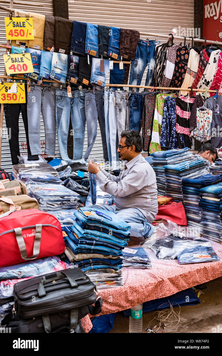 New Delhi, India - February 19, 2018 - Man Attends His Stall Stacked ...