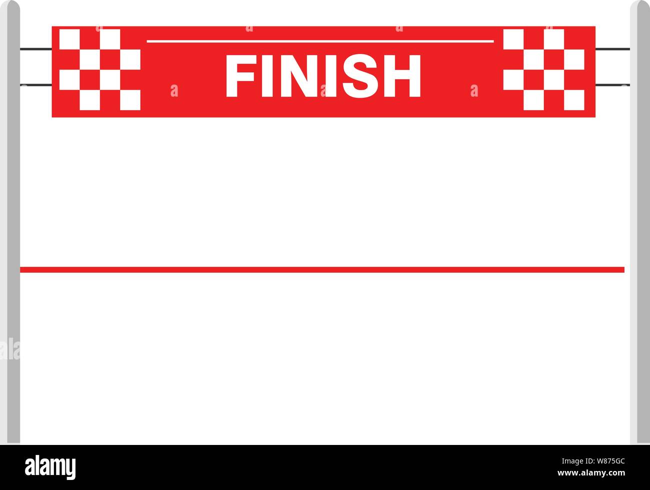 Red ribbon finishing line. Finish. Vector illustration Stock Vector Image & Art - Alamy