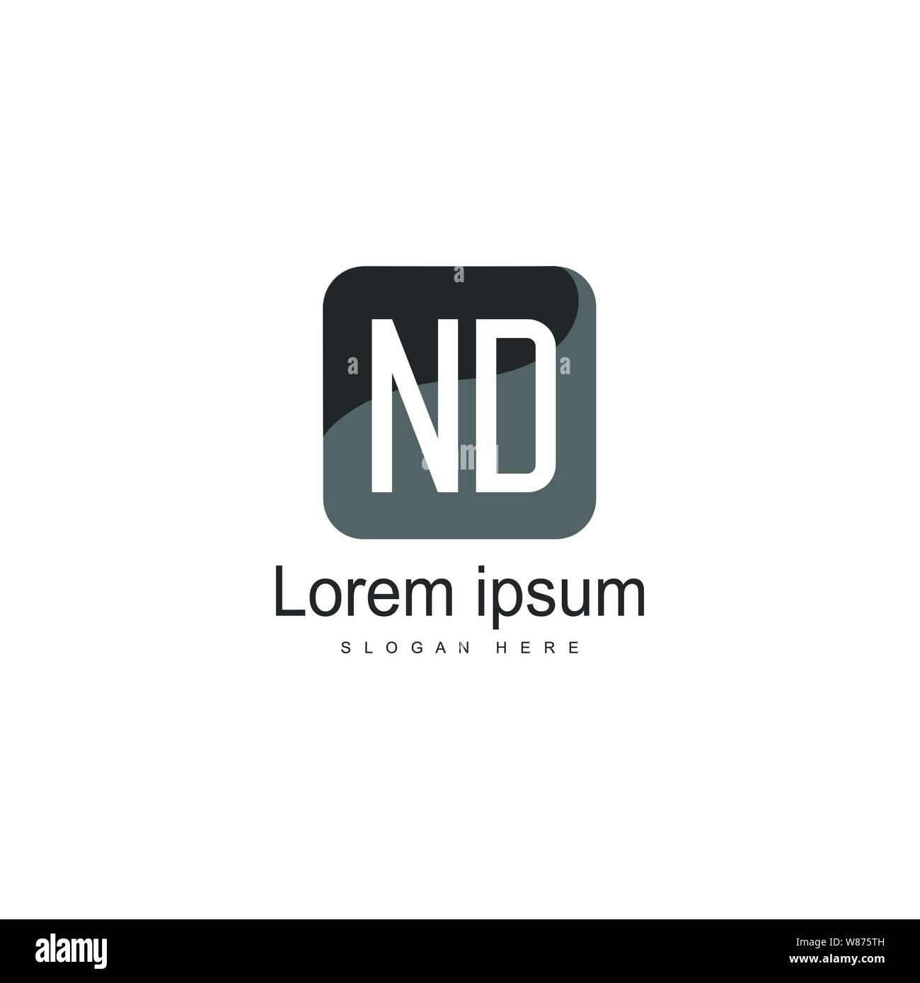 Initial ND logo template with modern frame. Minimalist ND letter logo ...