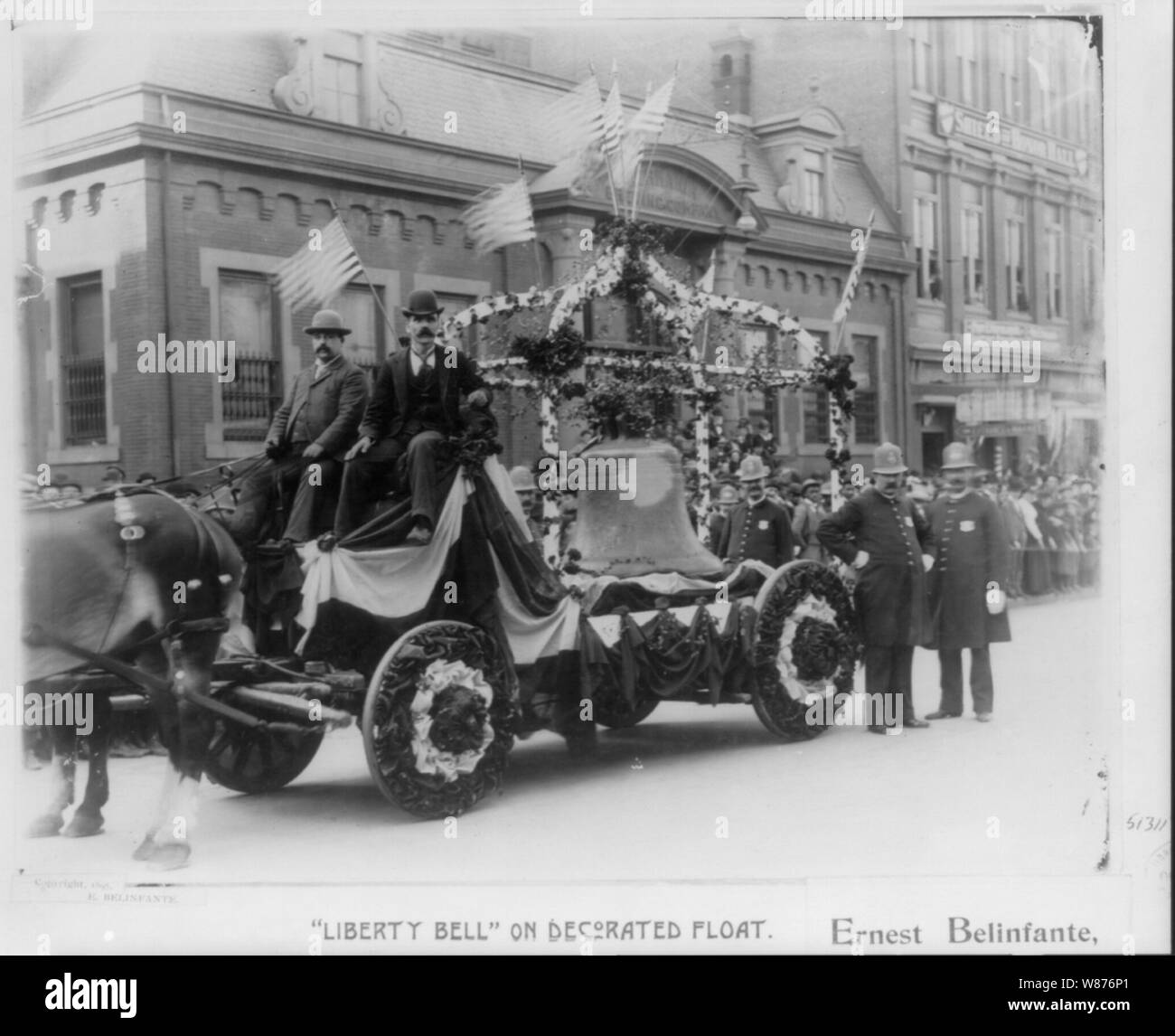 'Liberty Bell' on decorated float Stock Photo - Alamy