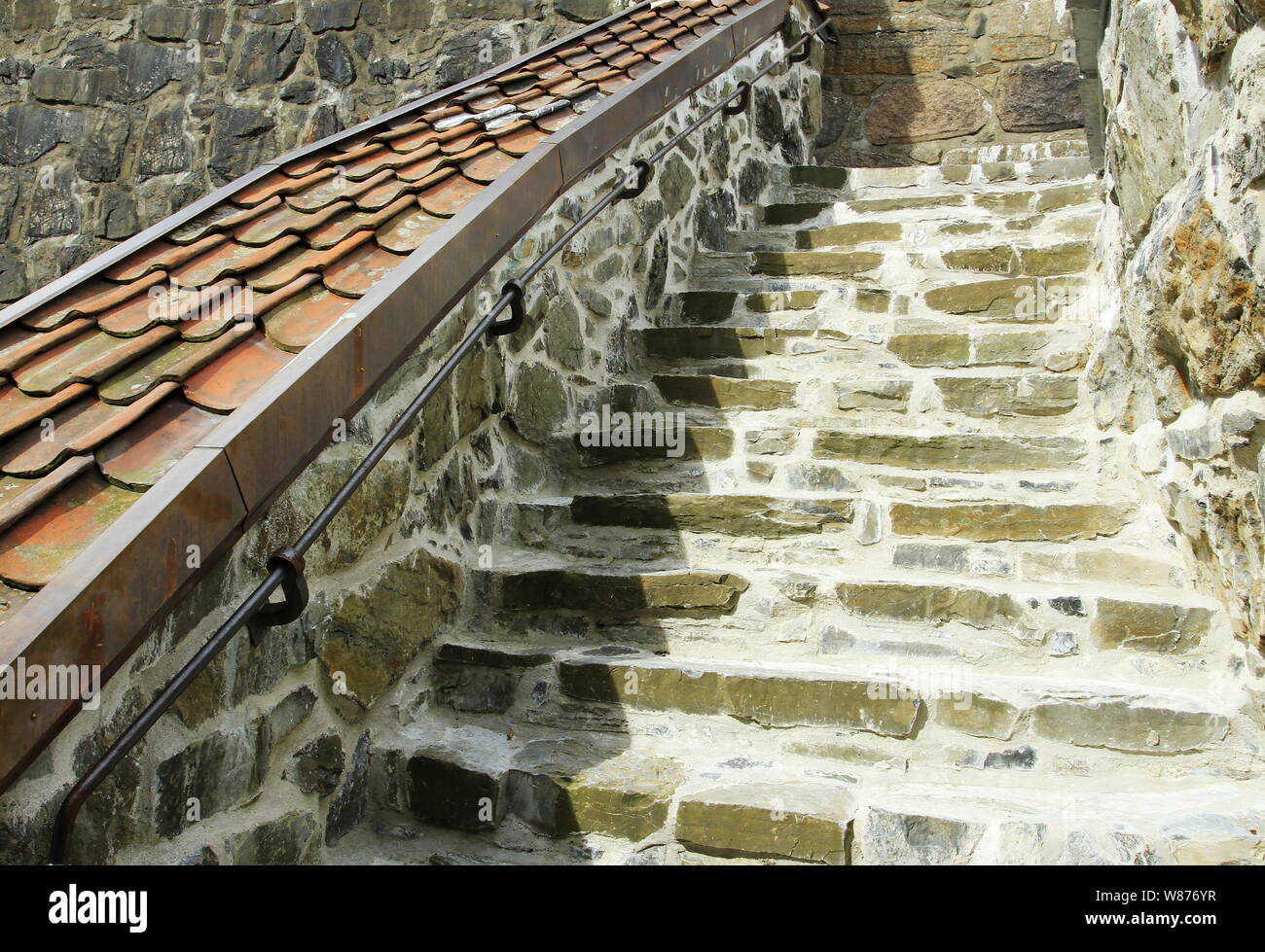 Stair of rough stone Stock Photo - Alamy