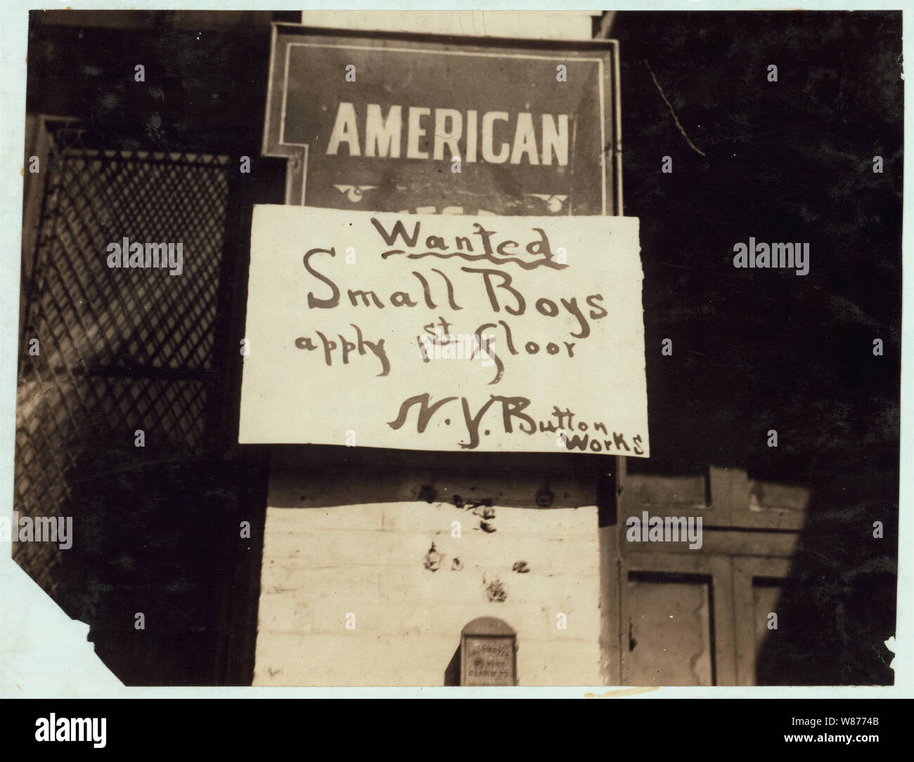 Boy Wanted Sign. West 19th Street Stock Photo - Alamy