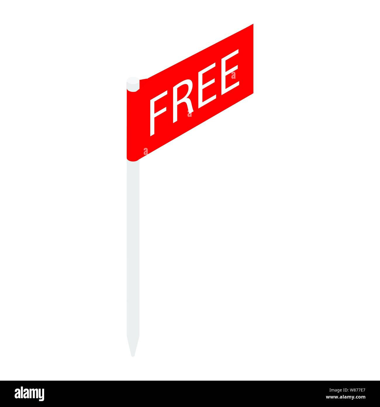 The route of the red flag Cut Out Stock Images & Pictures - Alamy