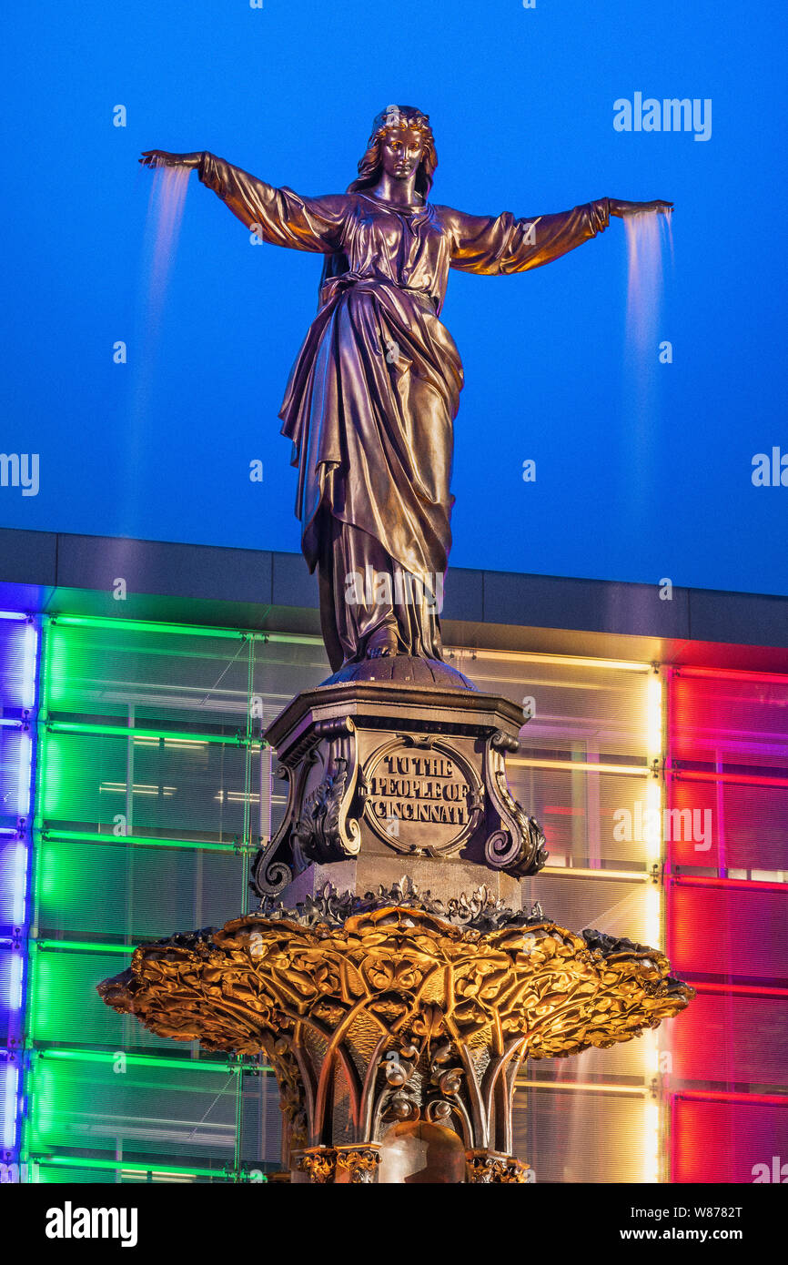 The Tyler Davidson Fountain or The Genius of Water is a statue and ...