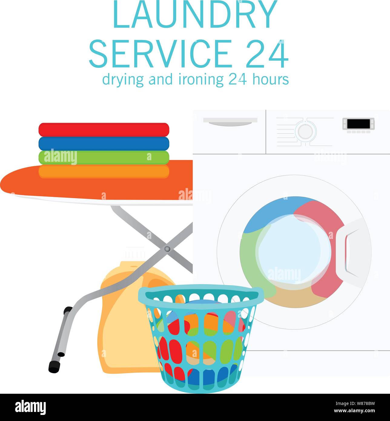 Laundry service vector illustration design. Cleaning concept Stock ...