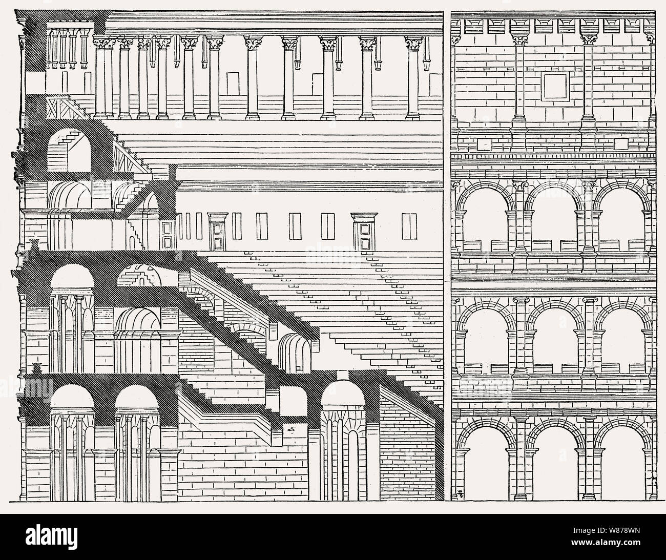 Ancient roman illustration amphitheatre hi-res stock photography and ...