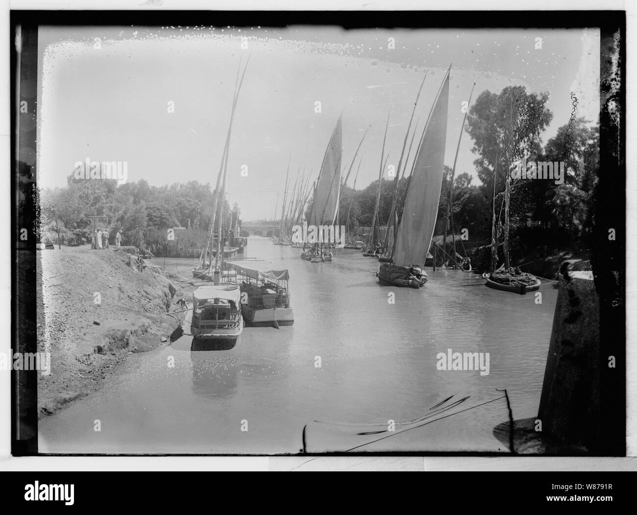 Small boats and large boats Black and White Stock Photos & Images - Alamy