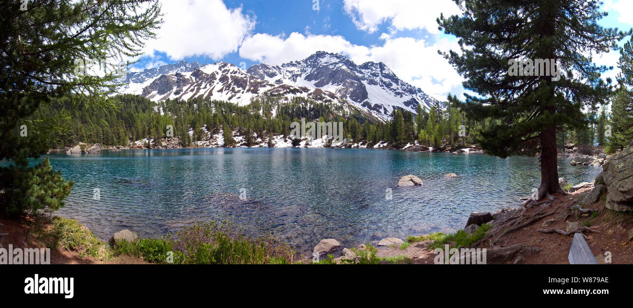 The Saoseo lake in Val di Campo in the Grisons Switzerland Stock Photo ...