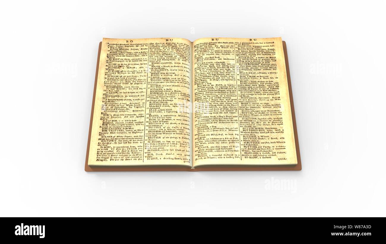 Classic book computer model old isolated in white studio background 3d ...