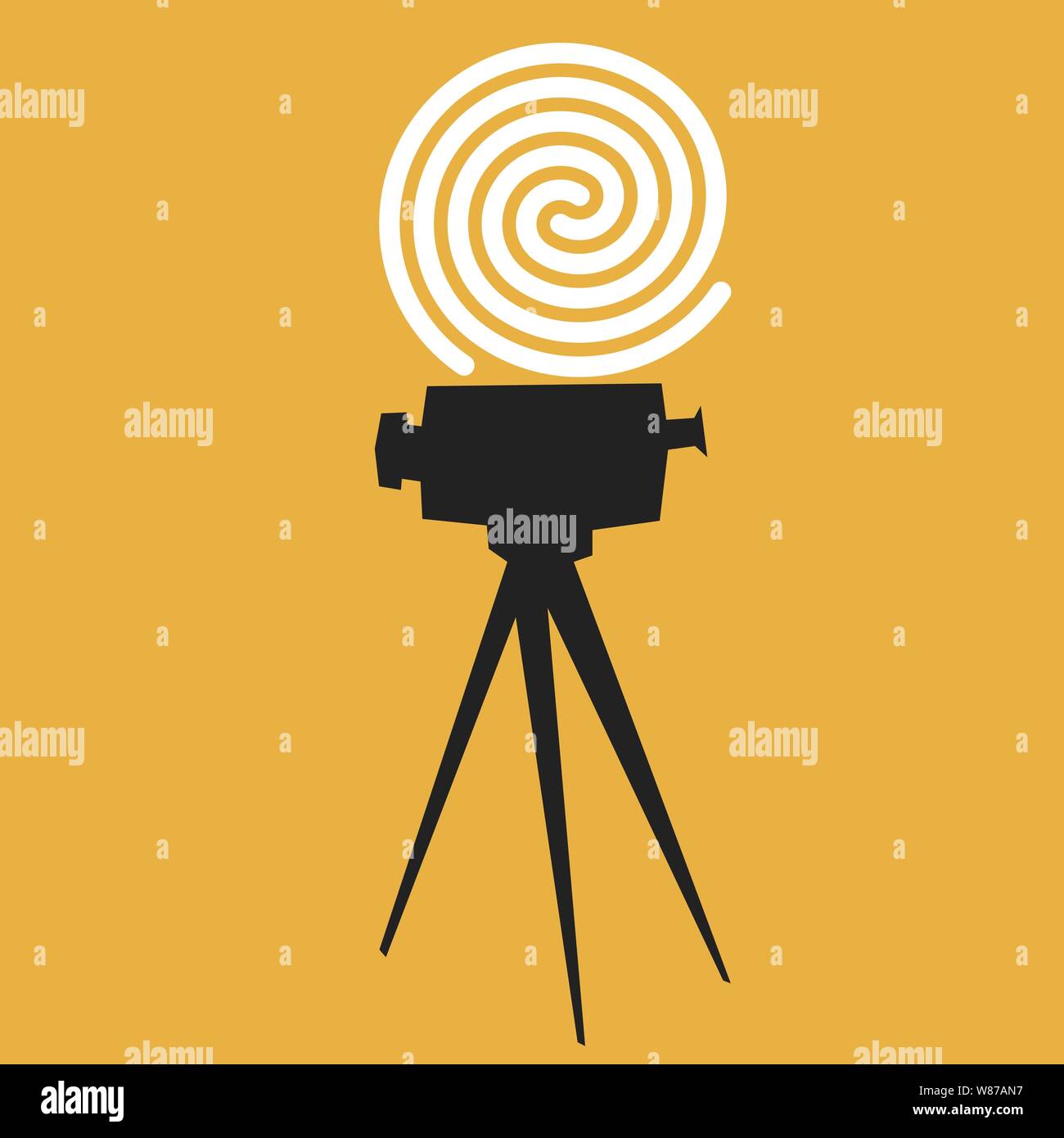 Cinema movie film reel silhouette hi-res stock photography and images ...