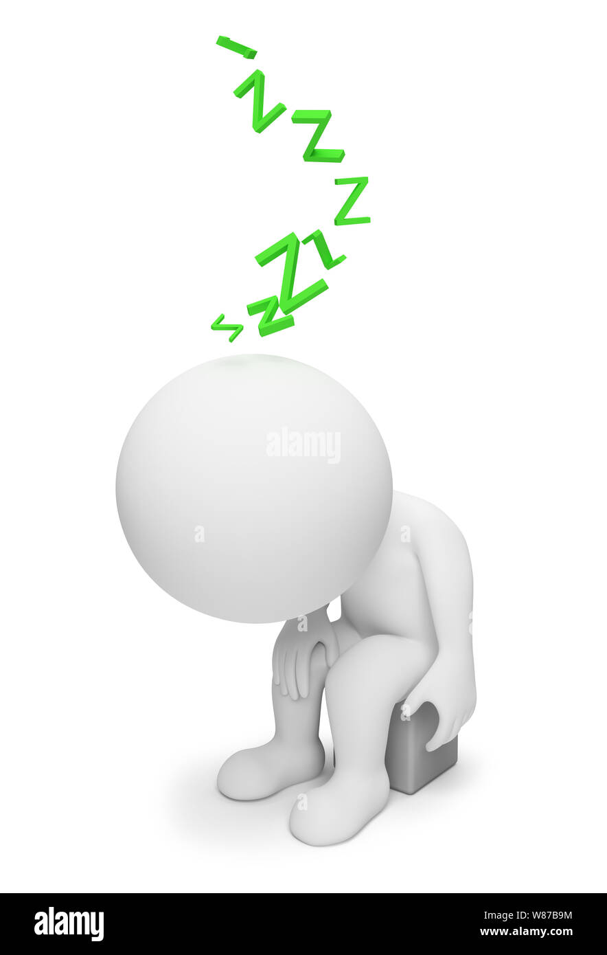 Got tired 3d people sat down to have a rest. 3d image. Isolated white ...