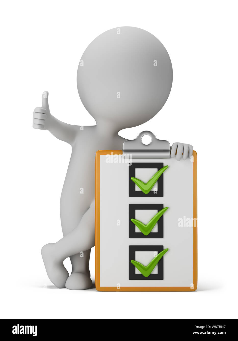 Check list 3d little human hi-res stock photography and images - Alamy