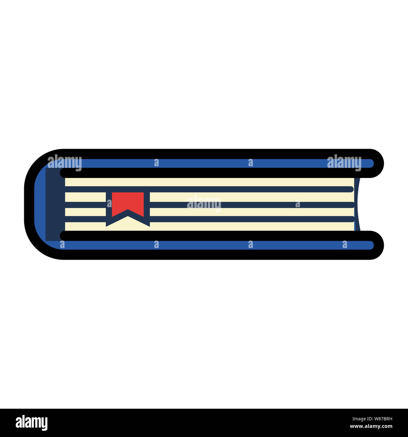 Closed book design icon on white background vector art -Education ...