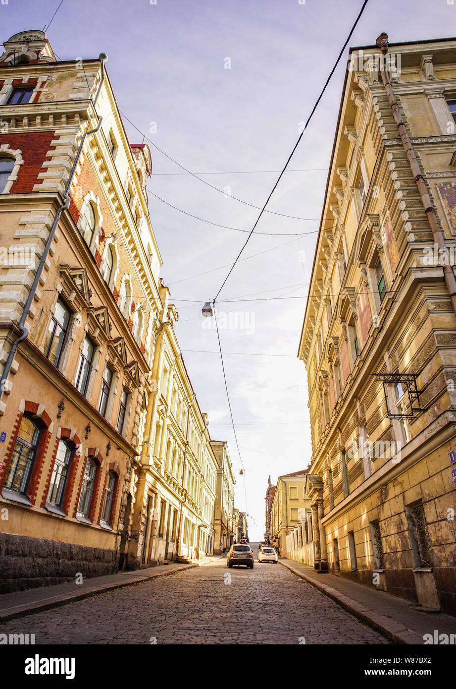 Vyborg, Russia - Oct 6, 2016. Old buildings in Vyborg, Russia. Vyborg ...