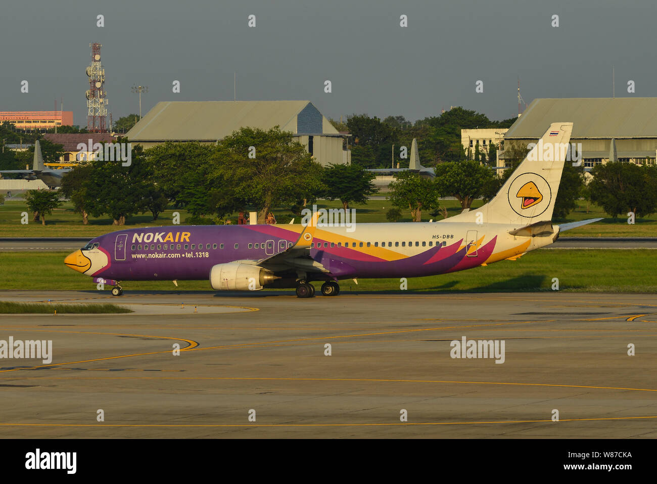 Bangkok, Thailand - Apr 24, 2018. HS-DBB Nok Air Boeing 737-800 taxiing ...