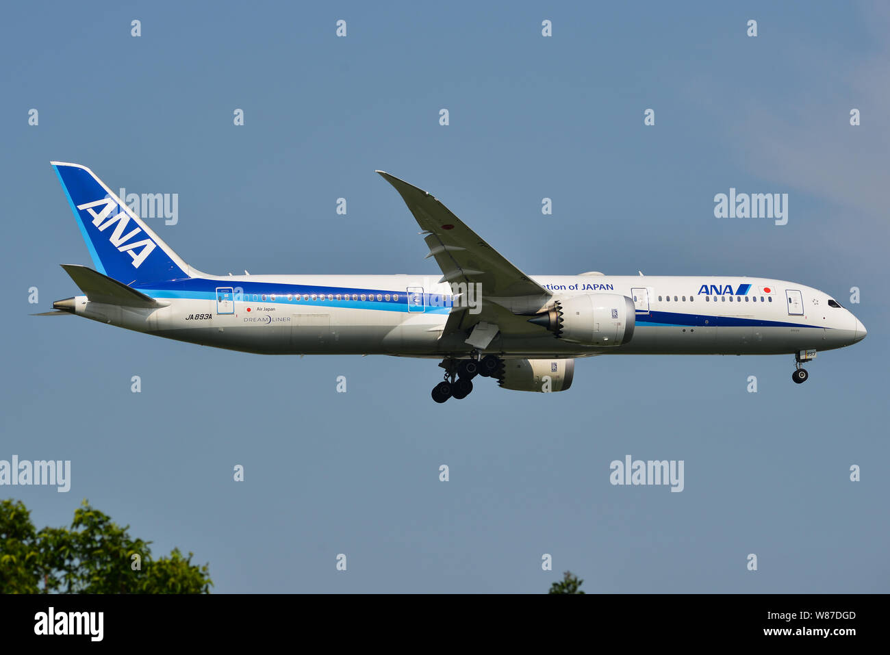 Bangkok, Thailand - Apr 23, 2018. JA893A All Nippon Airways Boeing 787 ...