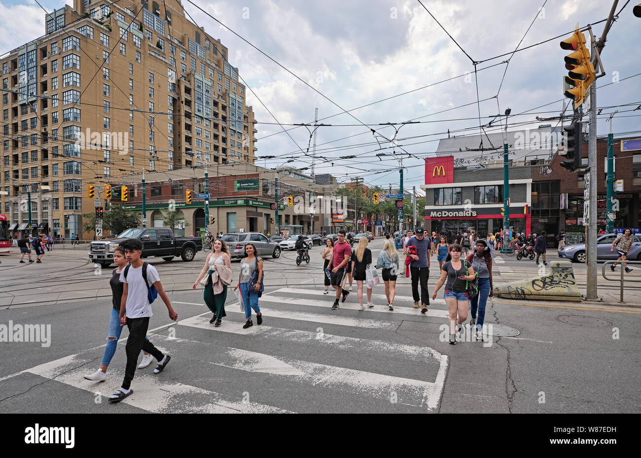 Queen Street West at Spadina Avenue in Toronto Stock Photo - Alamy