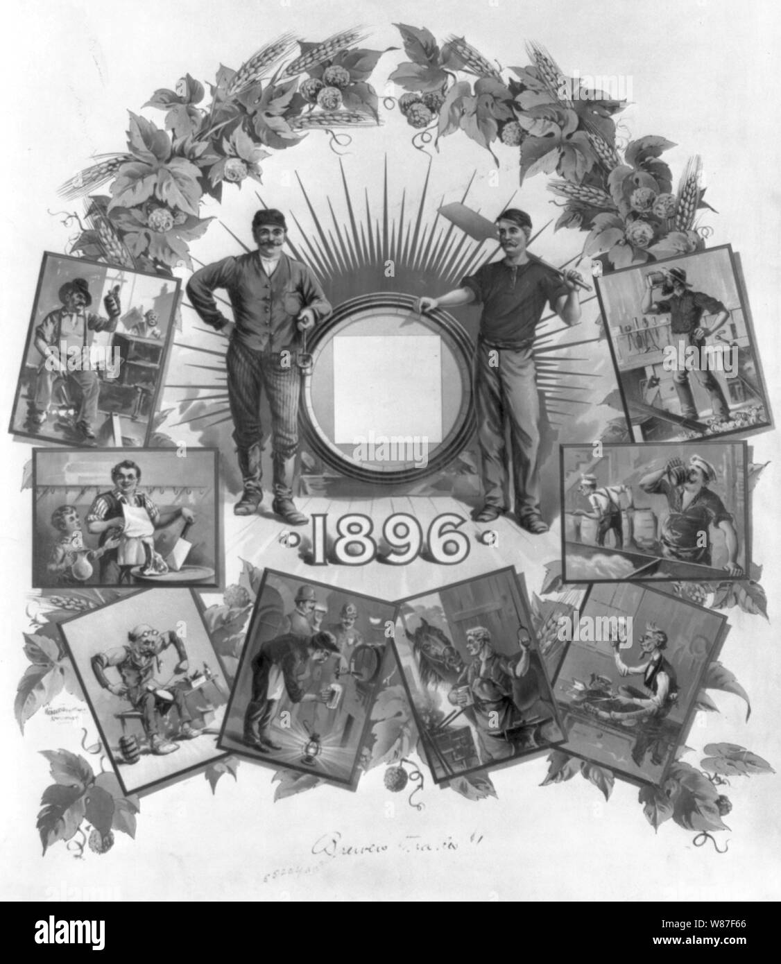Beer label 1896 hi-res stock photography and images - Alamy