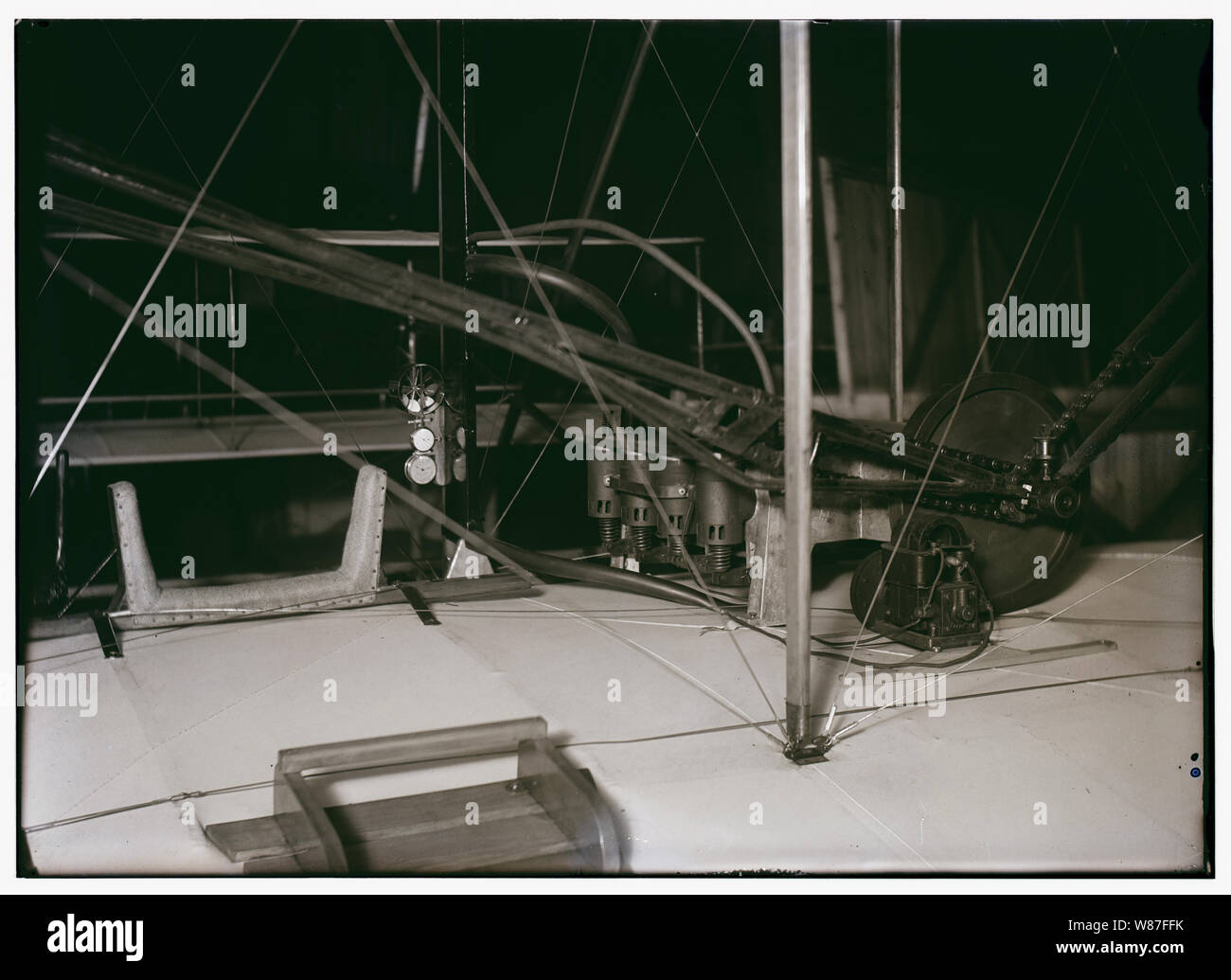 View from behind of the 1903 Wright Flyer's pilot seat and four ...
