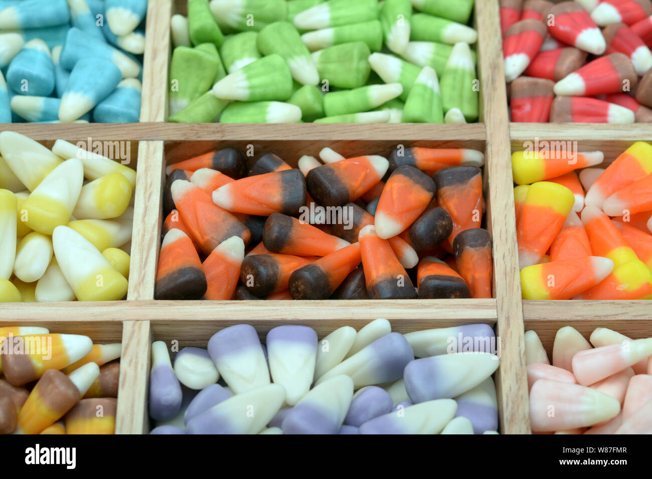 colorful pastel candy corn in the box Stock Photo - Alamy