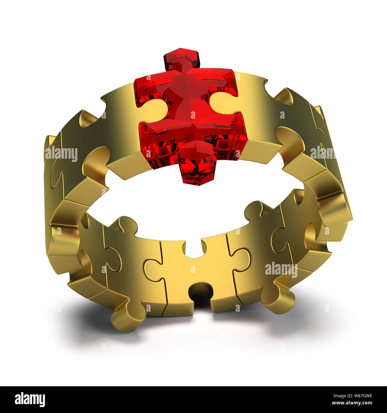 Render jigsaw puzzle circle hi-res stock photography and images - Alamy