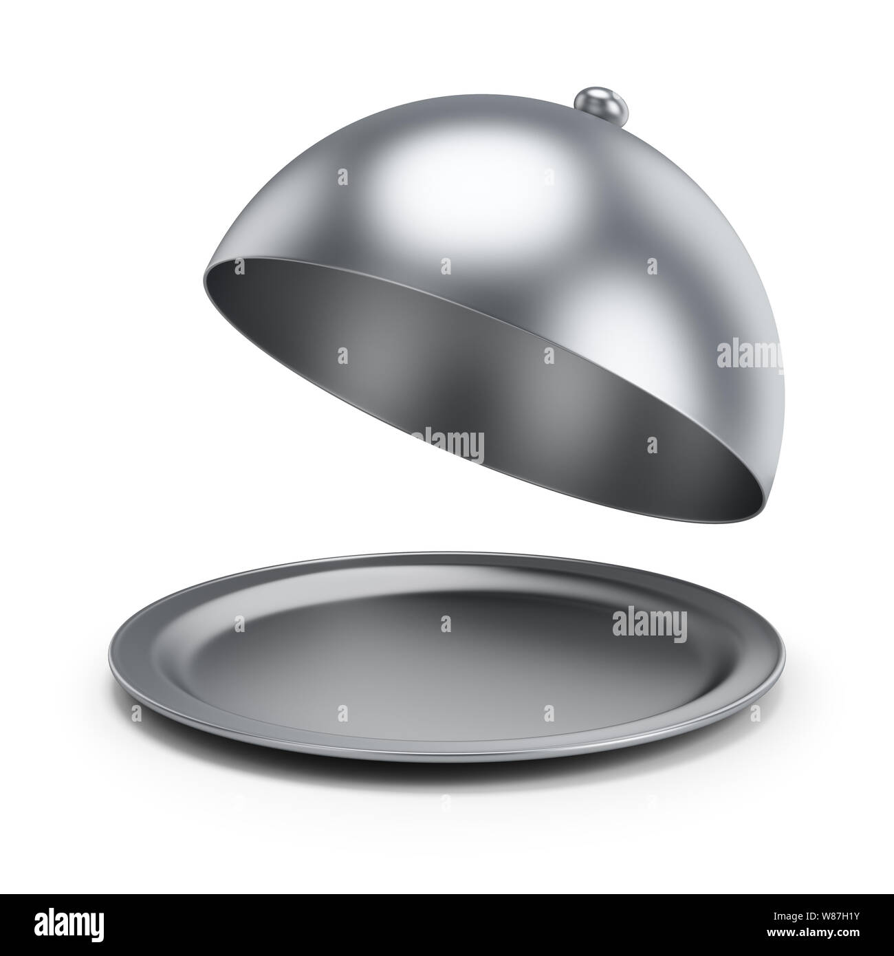Open cloche. 3d image. Isolated white background Stock Photo - Alamy