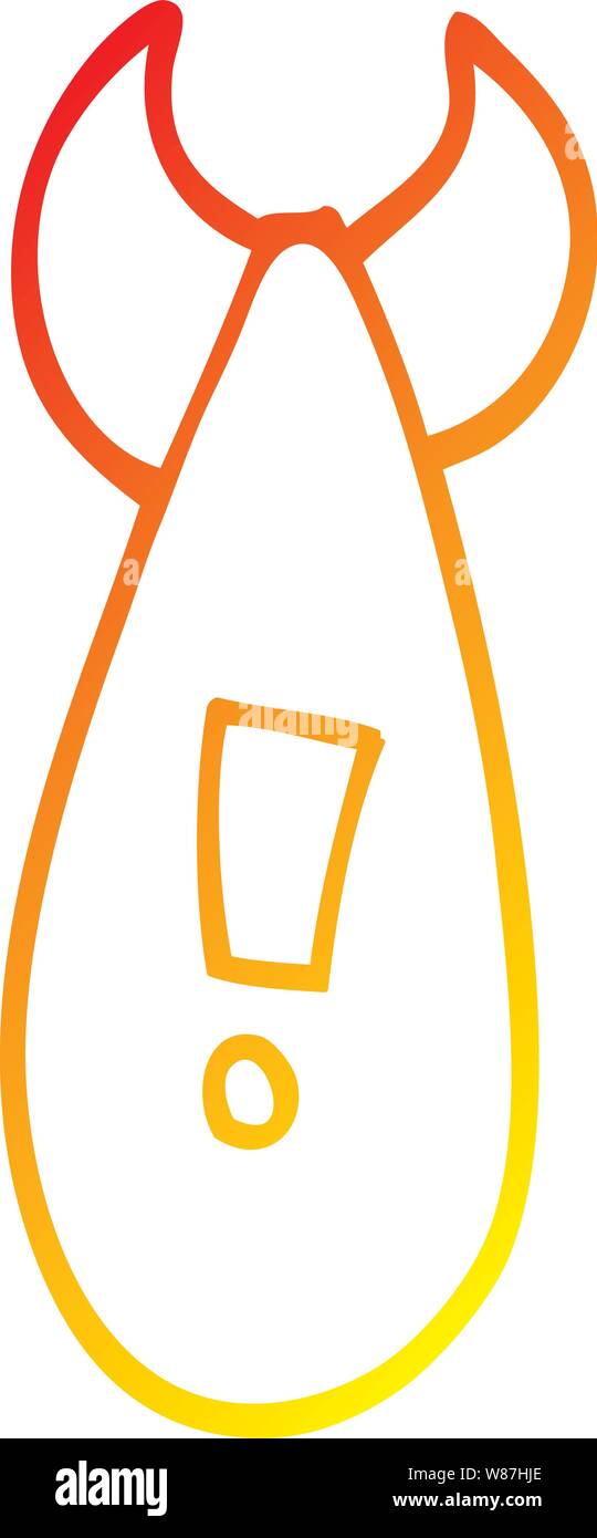 warm gradient line drawing of a cartoon atomic bomb Stock Vector Image ...