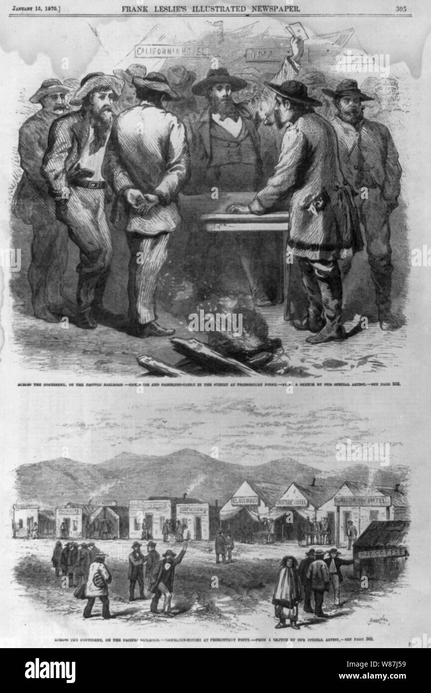 Promontory point railroad Black and White Stock Photos & Images - Alamy