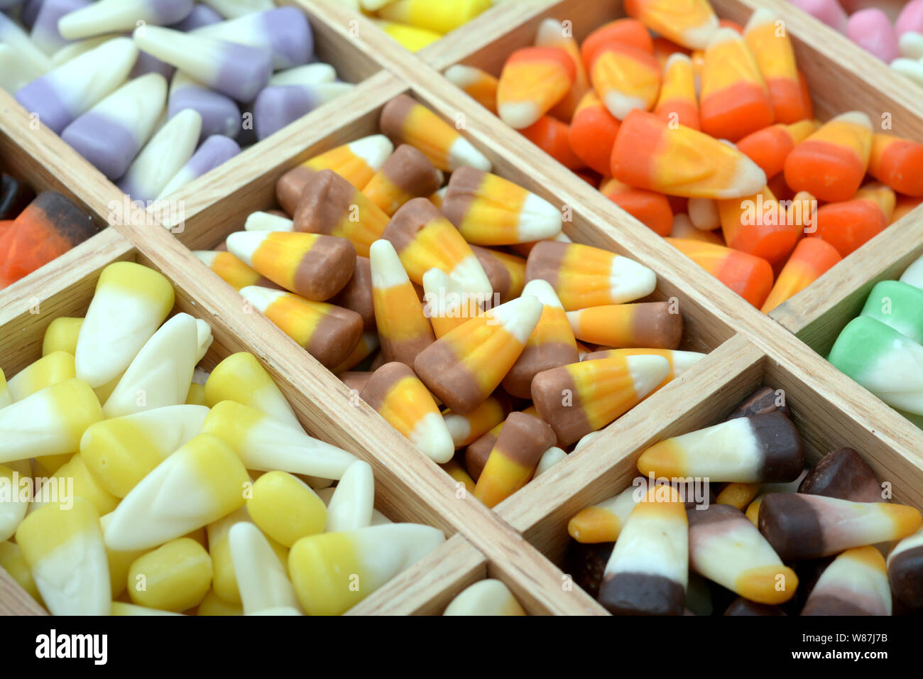 colorful pastel candy corn in the box Stock Photo - Alamy