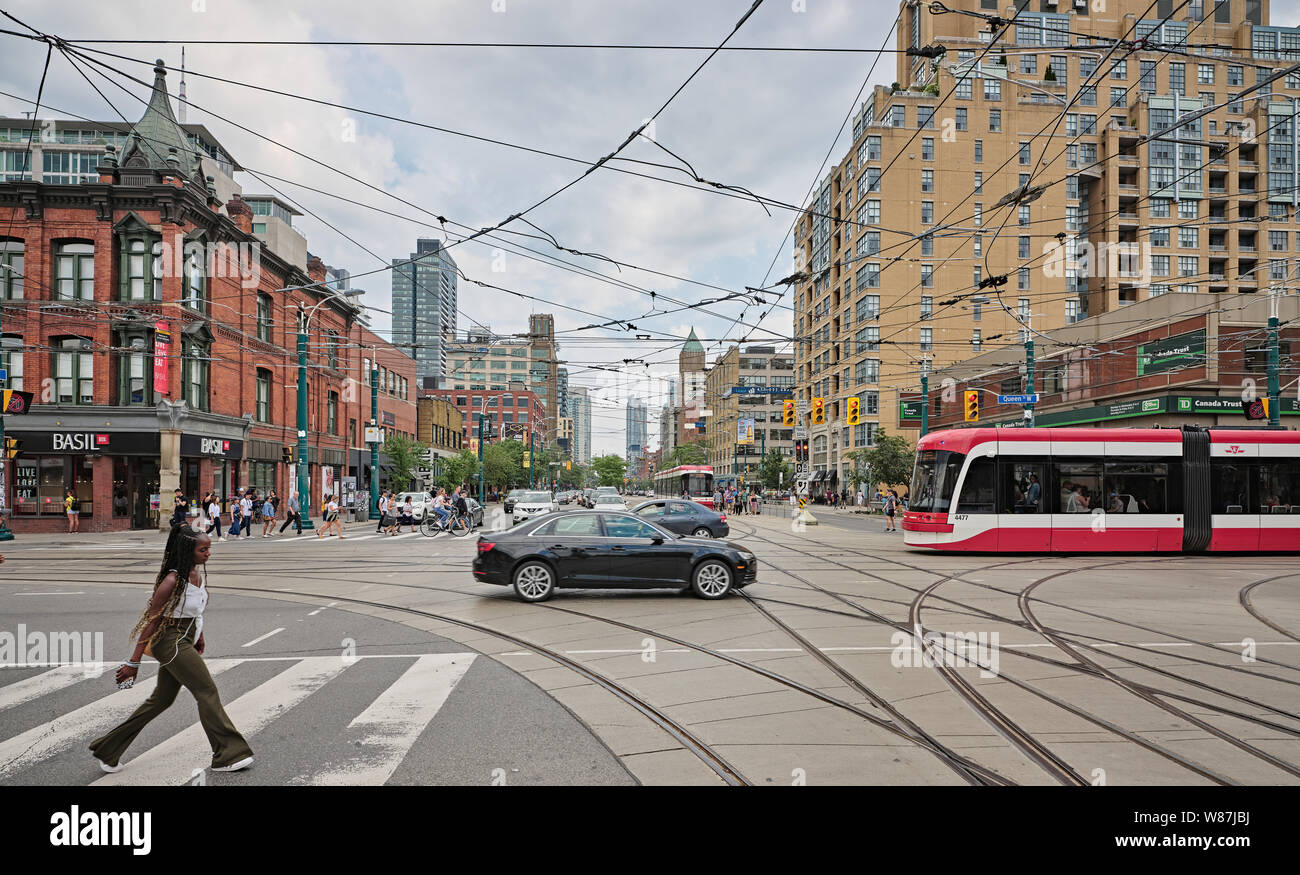 Queen Street West at Spadina Avenue in Toronto Stock Photo - Alamy