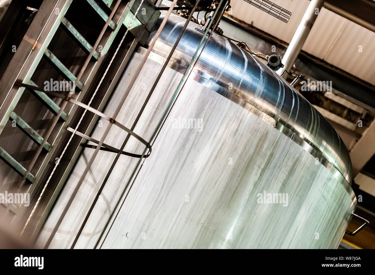 Storage container at a brewery manufacturing plant Stock Photo - Alamy
