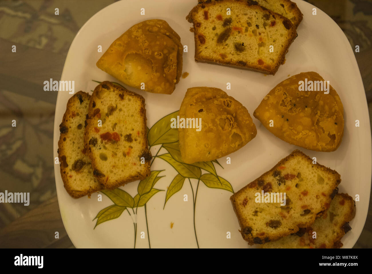 Delicious light snacks in Assam Wild Mahseer Stock Photo - Alamy