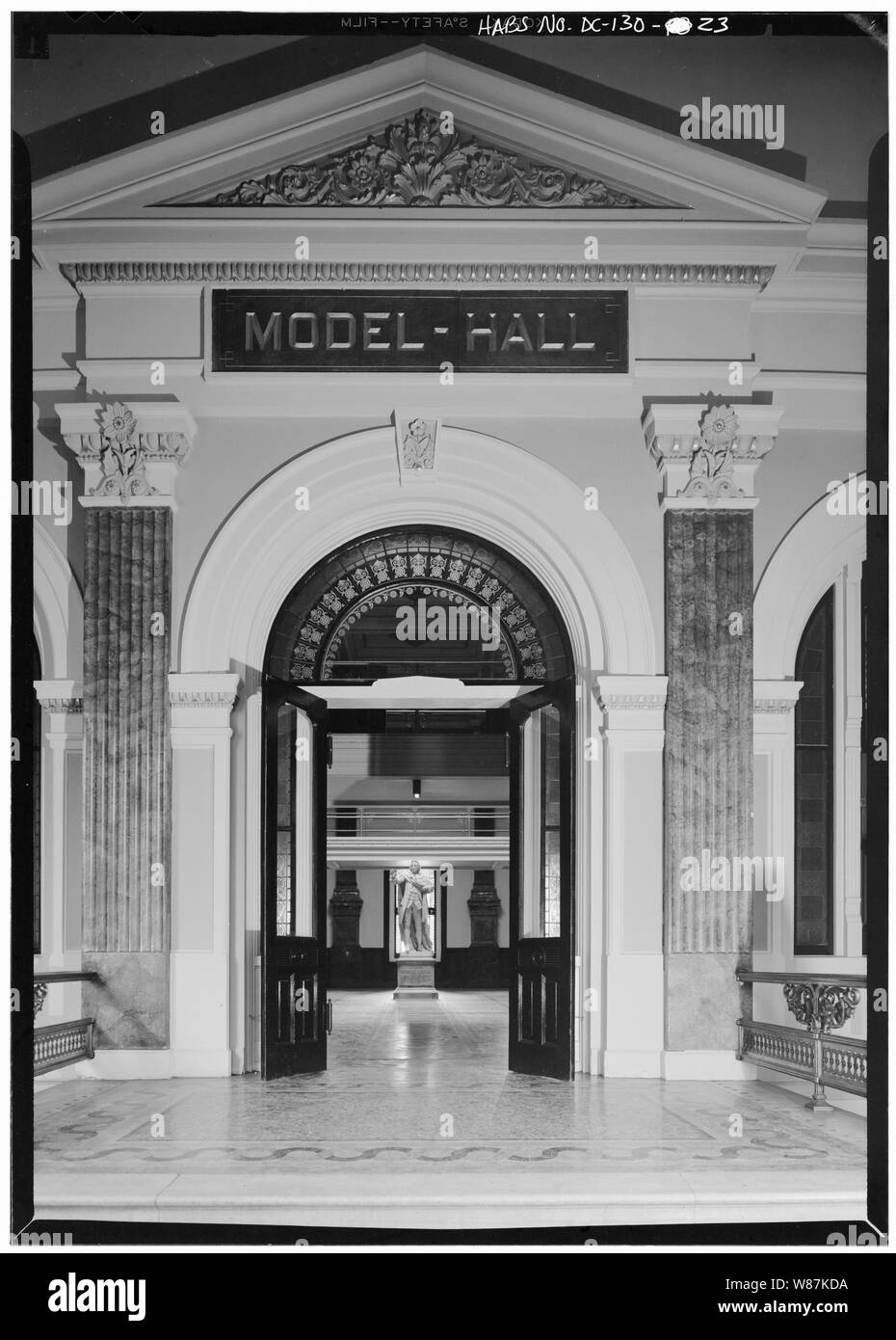 23. INTERIOR, MODEL HALL, ENTRANCE AS SEEN FROM STAIR LANDING; 23 ...
