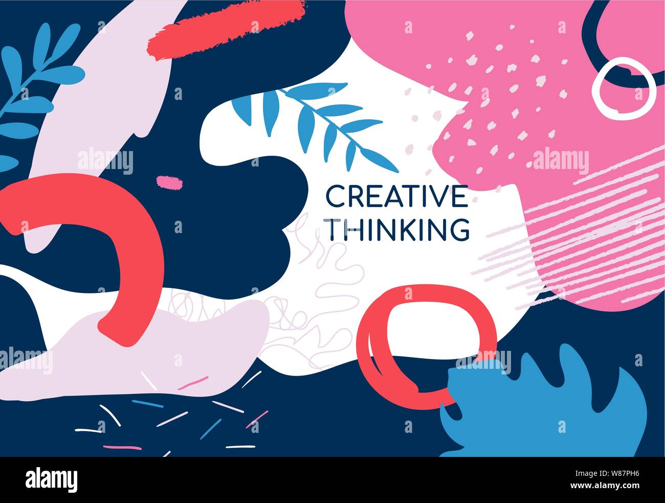 Creative thinking poster - modern vector minimalistic banner Stock ...