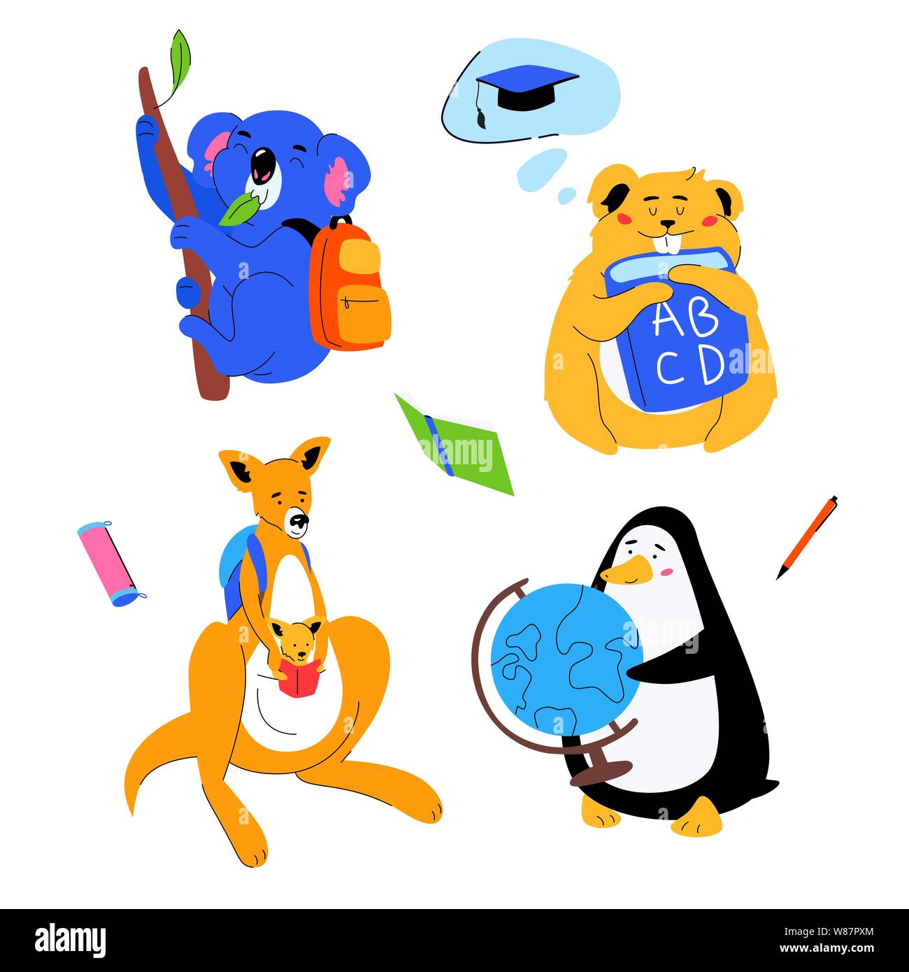 Australian students study Stock Vector Images - Alamy